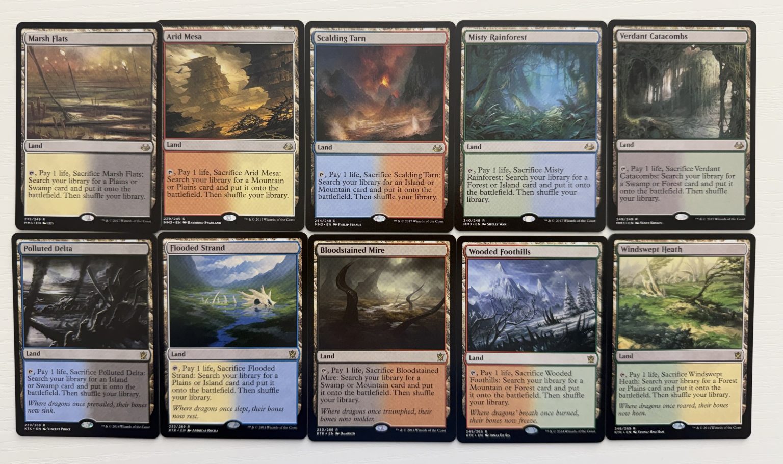 Bundle 5 Masters and Khans of Tarkir Fetch Land Lot of 10 – Tolarian ...